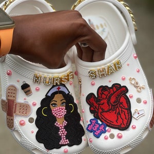 Nurses Heart| Custom Crocs| Nurse Custom Crocs| Nurse Footwear - Etsy