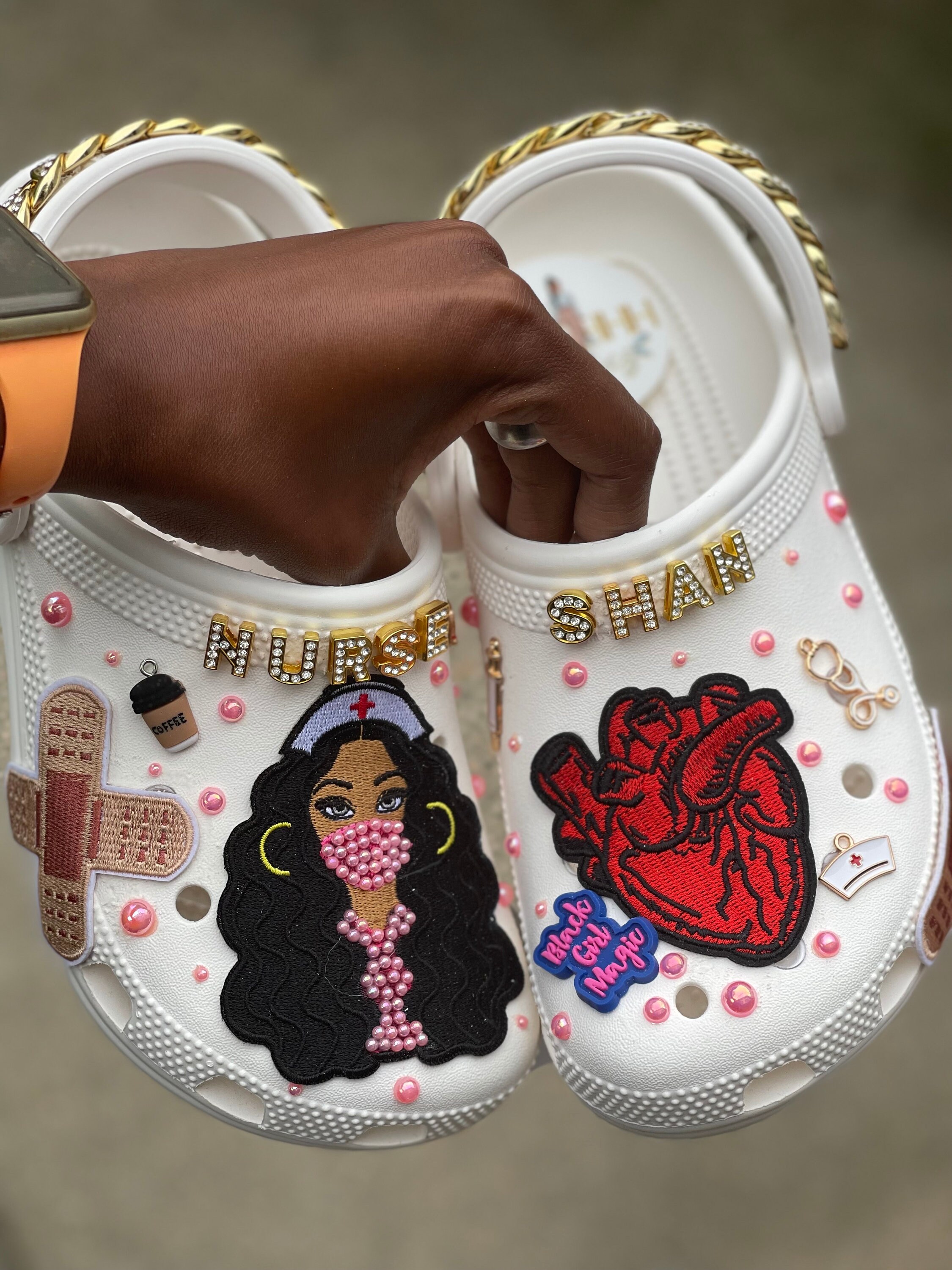 Nurses Heart| Custom Crocs| Nurse Custom Crocs| Nurse Footwear - Etsy