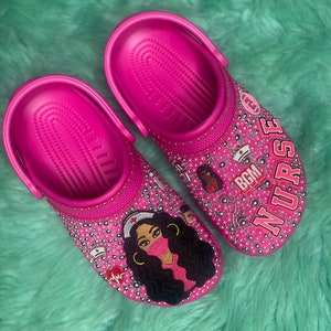 Bling Nurse Crocs: Custom Razzle Dazzle Footwear - Etsy