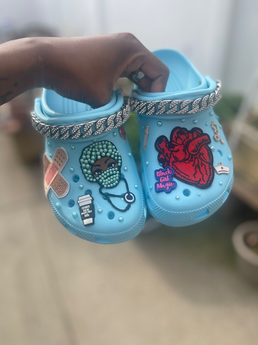 Nurses Heart| Custom Crocs| Nurse Custom Crocs| Nurse Footwear - Etsy