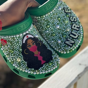Bling Nurse Crocs: Custom Razzle Dazzle Footwear - Etsy
