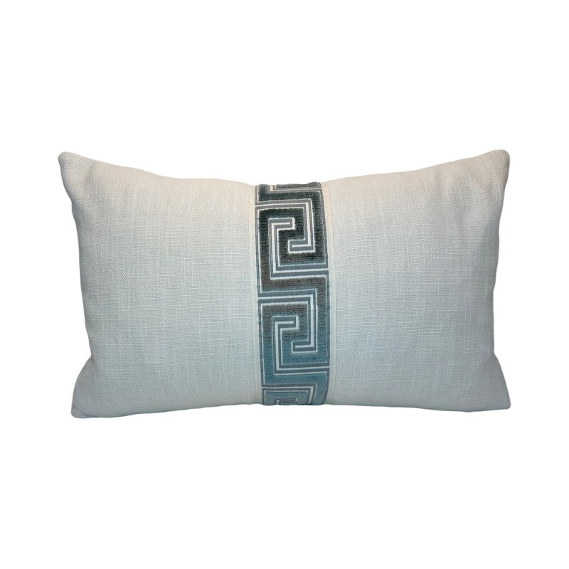 Velvet Greek Key Pillow - Etsy