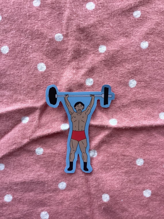 Strong Man Sticker Weight Lifter Carny Body Builder - Etsy