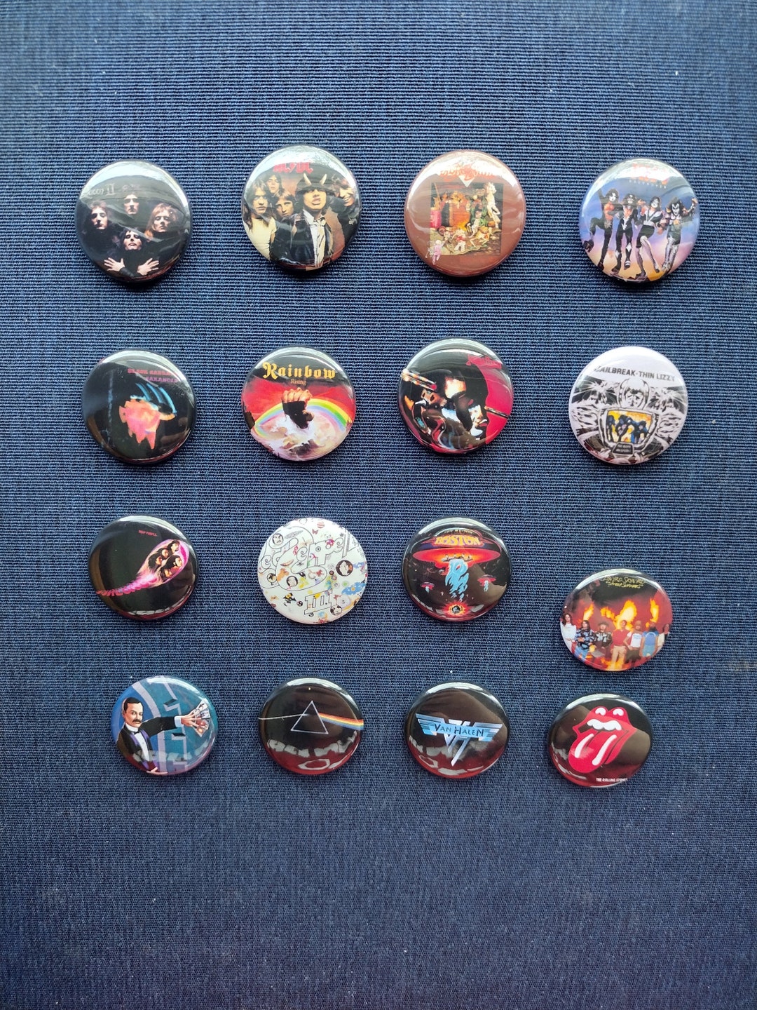 70s Hard Rock | 70s Classic Rock | Band Buttons - Etsy