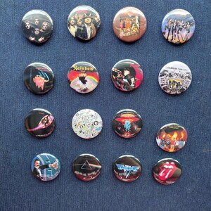 70s Hard Rock | 70s Classic Rock | Band Buttons - Etsy