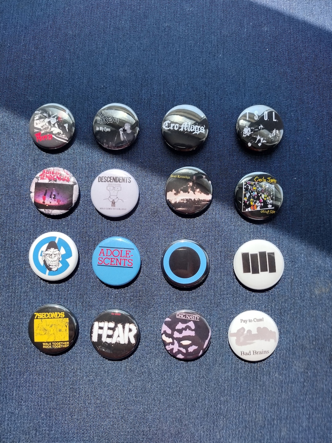 80s Hardcore Buttons | 80s Punk Buttons - Etsy