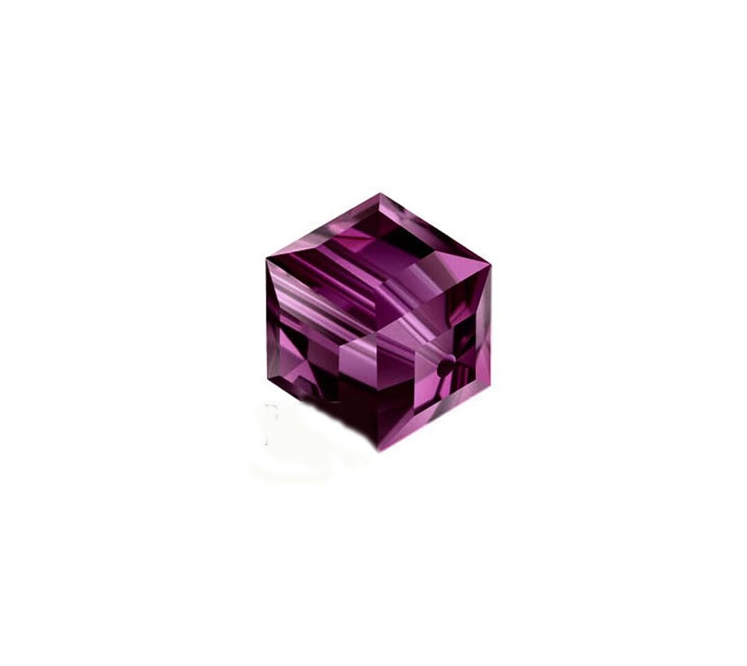 Swarovski Amethyst Crystal Cube Beads 8mm - Jewelry Making Supplies ...