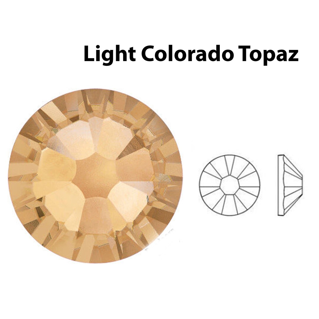 Swarovski Crystal Rhinestones: Light Colorado Topaz Flat Backs, 16ss ...