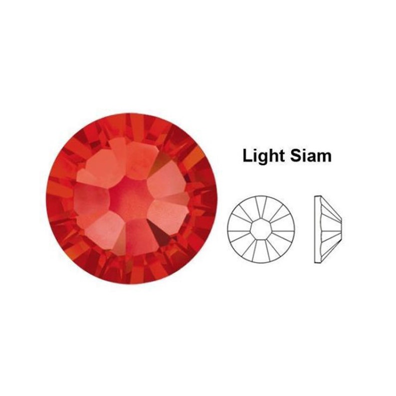 Swarovski Crystal Rhinestones: Light Siam Flatback Beads (144) Ss20 - Etsy