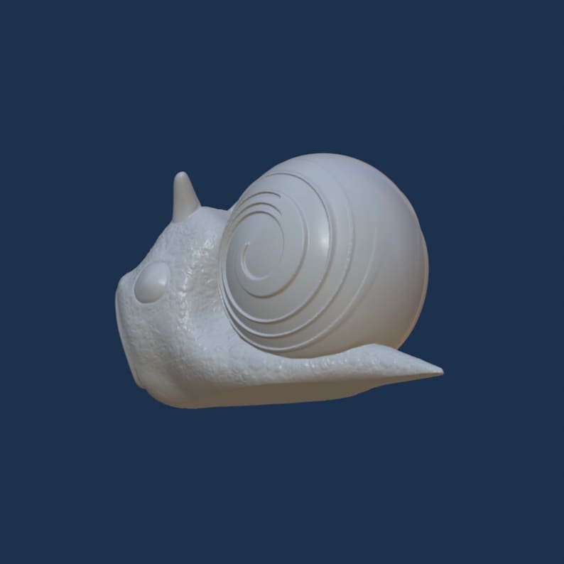 One-eyed Snail, STL File, Digital File for 3D Printing, Snail Cartoon ...