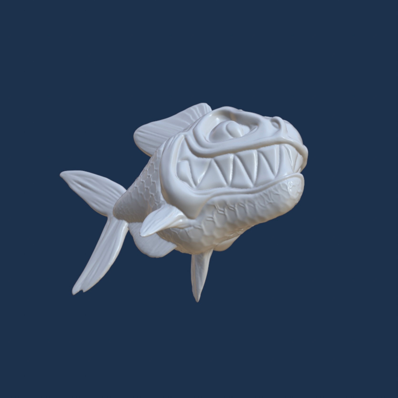 Monster Fish, STL File for 3D Printing, Monster Fish, Piranha, 3D ...