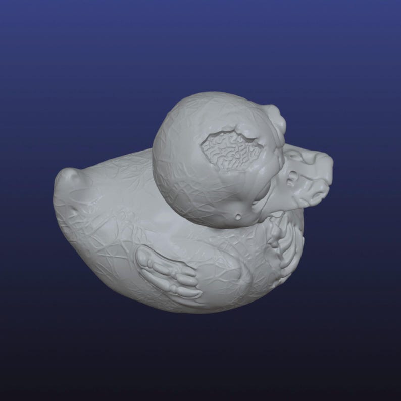 Rubber Duck Zombie STL, 3D Digital File for Printing, Undead Horror ...