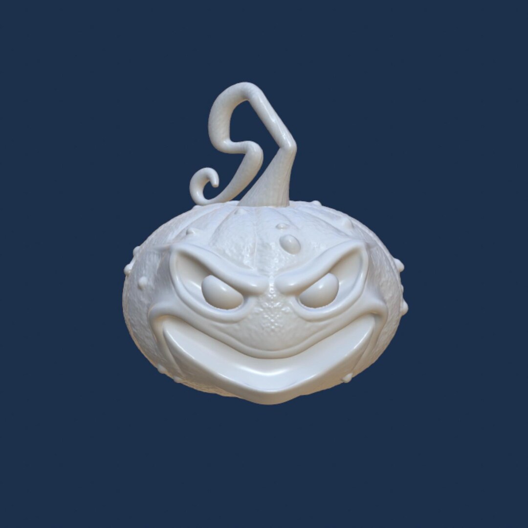 Serious Pumpkin STL, 3D Digital File for 3D Printing, Pumpkin ...