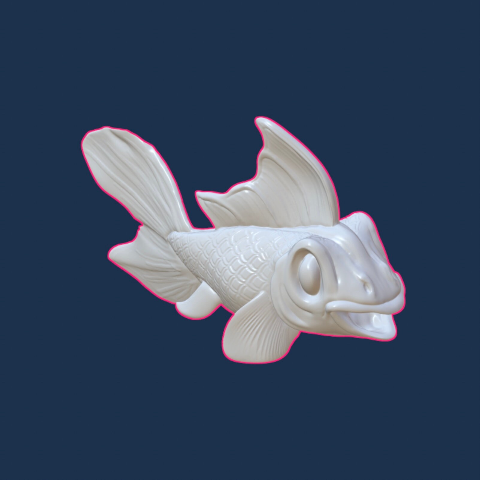 Cute Koi Fish, Cartoon Koi, STL File, Digital File for 3D Printing ...