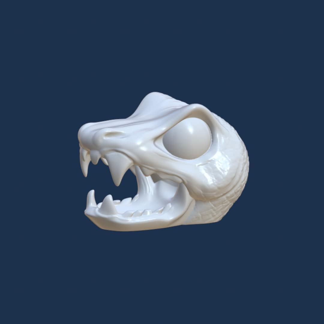 Dino Head With Fangs, STL File for 3D Printing, Fangs, Dinosaur Head ...