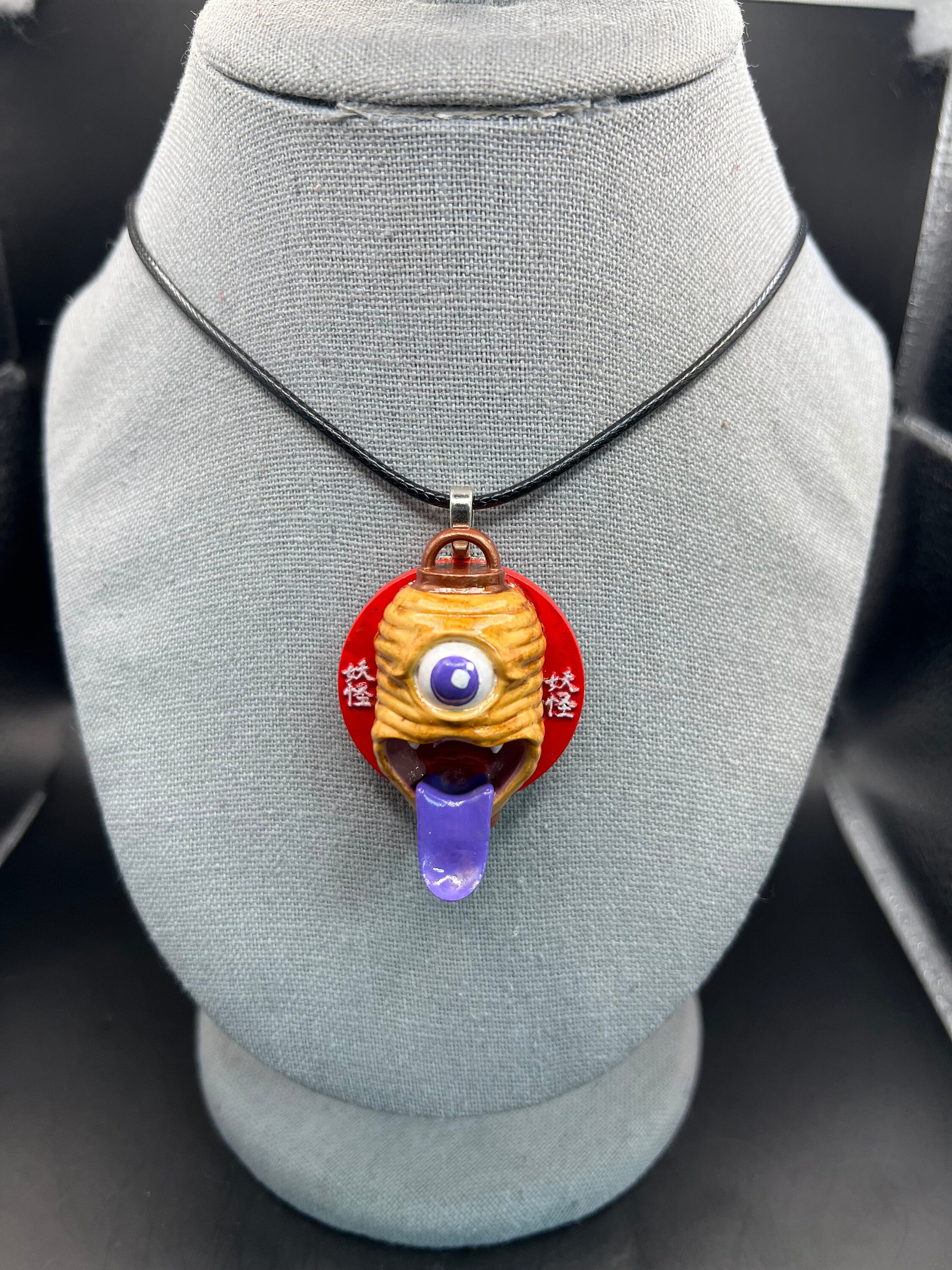 3D Printed Hand Painted Wearable Art, YOKAI LANTERN Pendant, Chochin ...