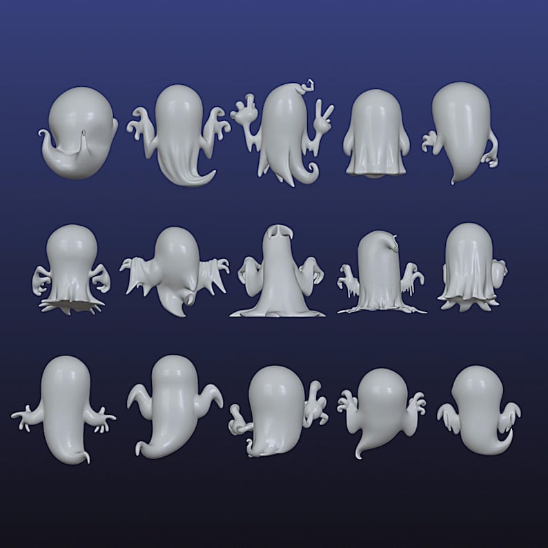 Halloween Ghosts STL - 15 Pack of Unique Ghosts With Personality for ...