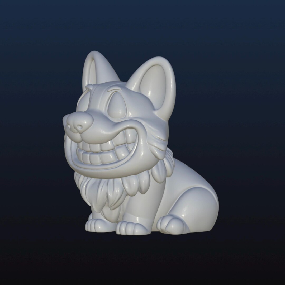 Cute Corgi STL, 3D Digital File for 3D Printing, Chibi Cute Cartoon ...