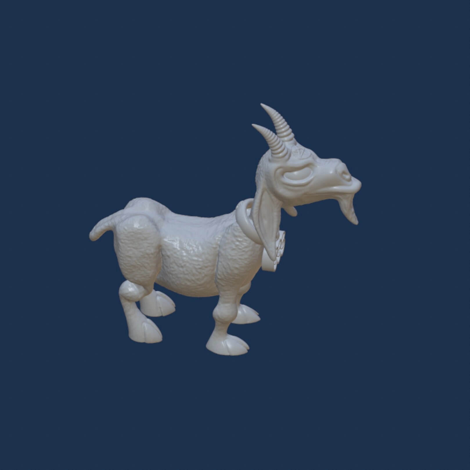 Devil Goat, STL File, 3D Digital File for 3D Printing, Comical, Unique, One of a Kind STL Art - Etsy