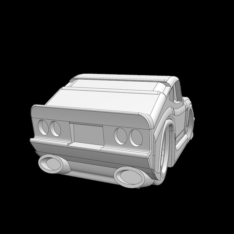 Sports Car, Cartoon Sports Car STL, 3D Asset, 3D Digital File for 3D ...