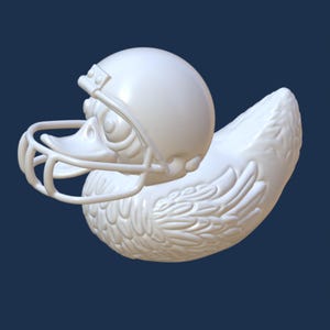 Football Duck STL, 3D Digital File for 3D Printer, Rubber Ducky, Duck ...