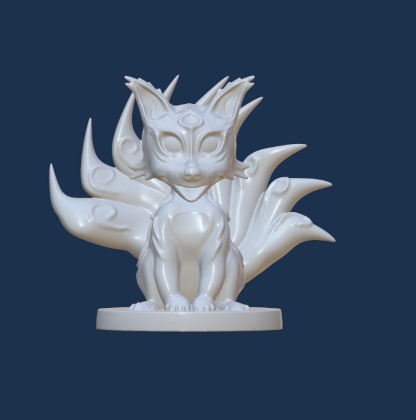 KITSUNE, 3D Digital Print File, STL File for 3D Printing, Cute Kitsune ...