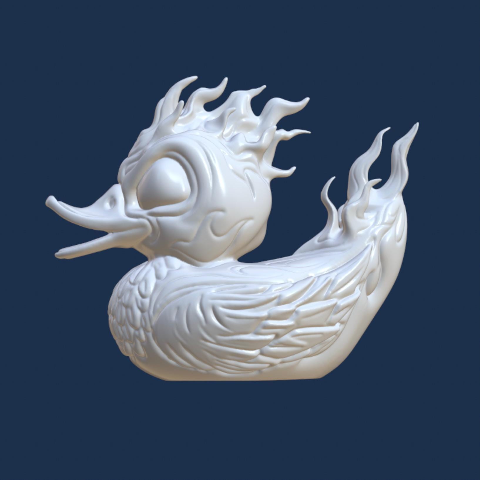 Fire Duck STL, 3D Digital File for 3D Printer, Rubber Ducky, Fire Ducky ...
