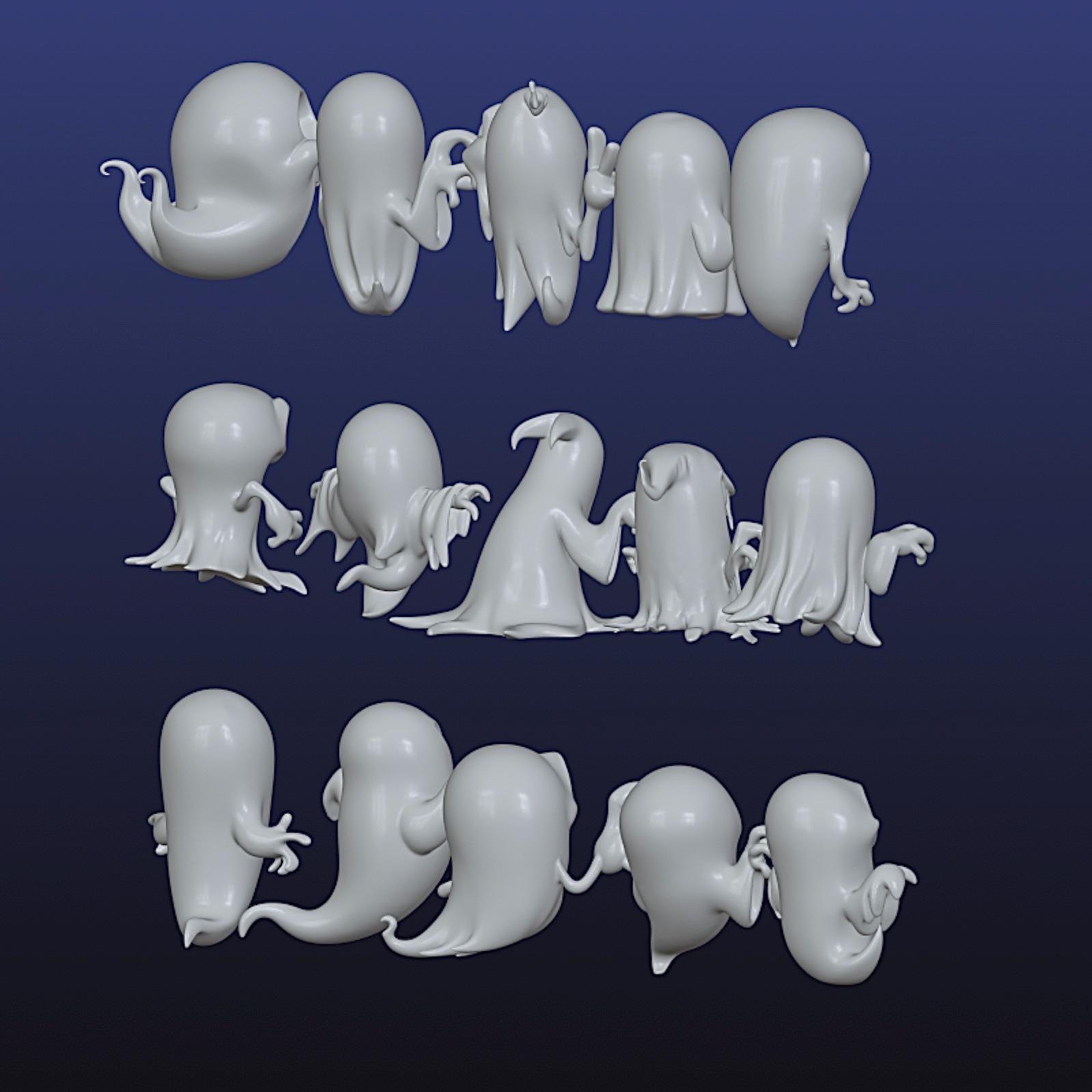 Halloween Ghosts STL - 15 Pack of Unique Ghosts With Personality for ...