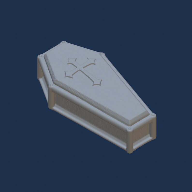Coffin STL, Cross Design on Coffin, 3D STL Digital File for 3D Printing ...