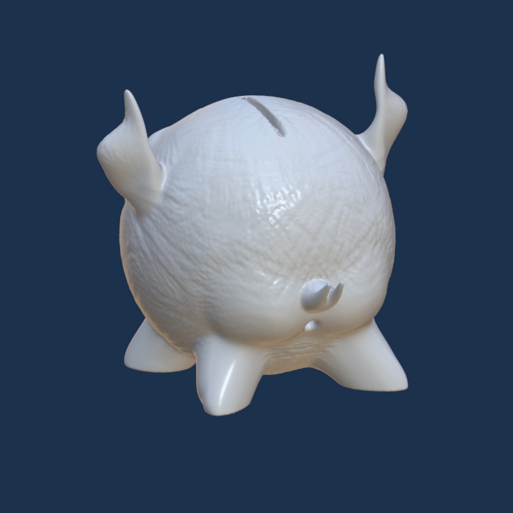 PIGGY BANK, Pig STL File for 3D Printing, Not Hollow, Original Design ...
