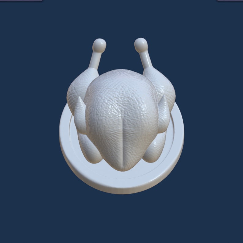 Turkey on a Plate, STL File for 3D Printing, Turkey, Thanksgiving ...