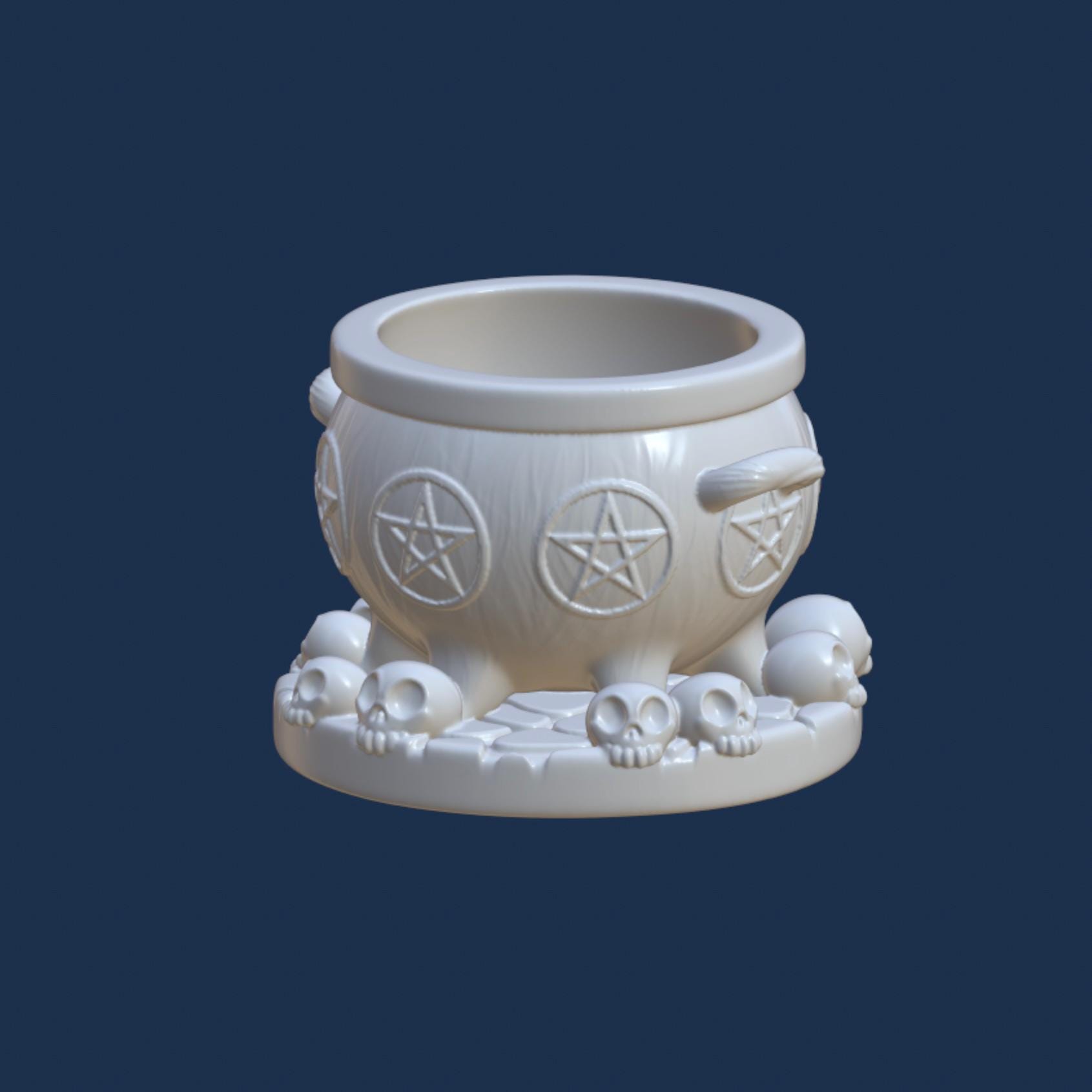 Cauldron STL, 3D Digital File for 3D Printing, Witch's Cauldron, Witch ...