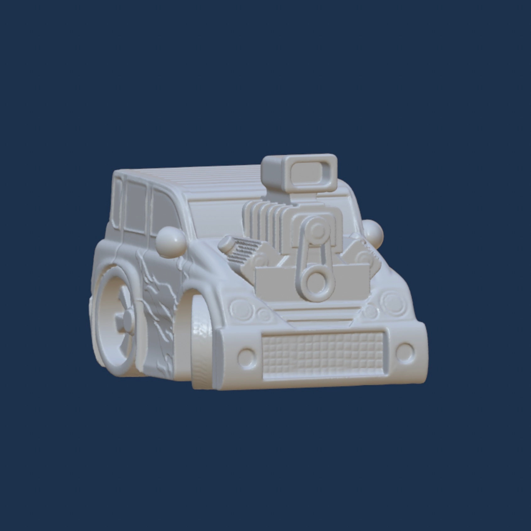 Hot Rod SUV, Cartoon SUV, 3D STL File for 3D Printing, Original Design ...