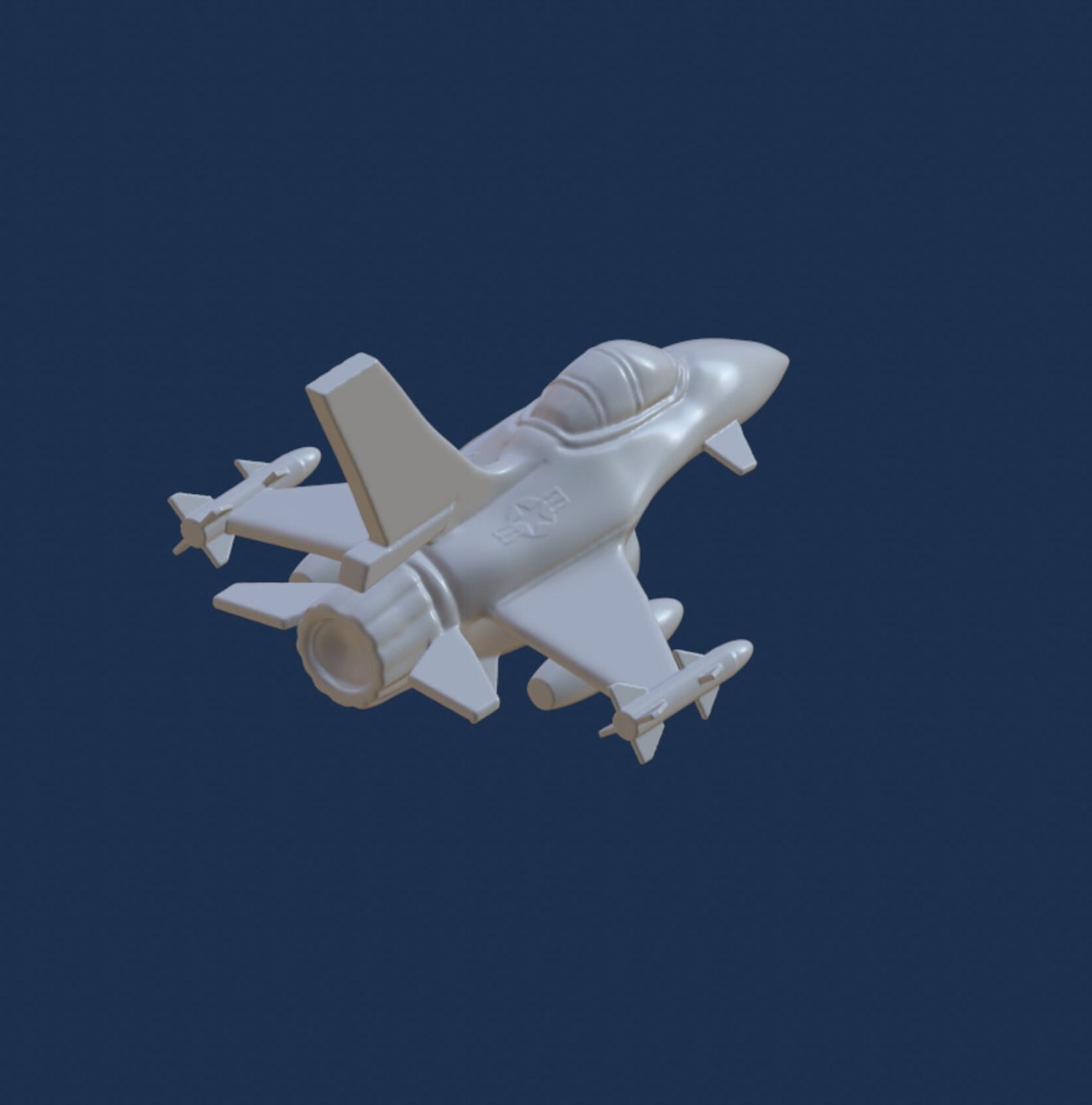 Cartoon Fighter Jet, Airplane STL, 3D STL File for 3D Printer, Original ...