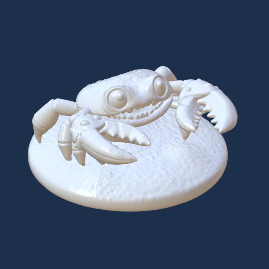 Cute Crab STL, 3D Digital File for 3D Printing, Crabby the Crab, Crab ...