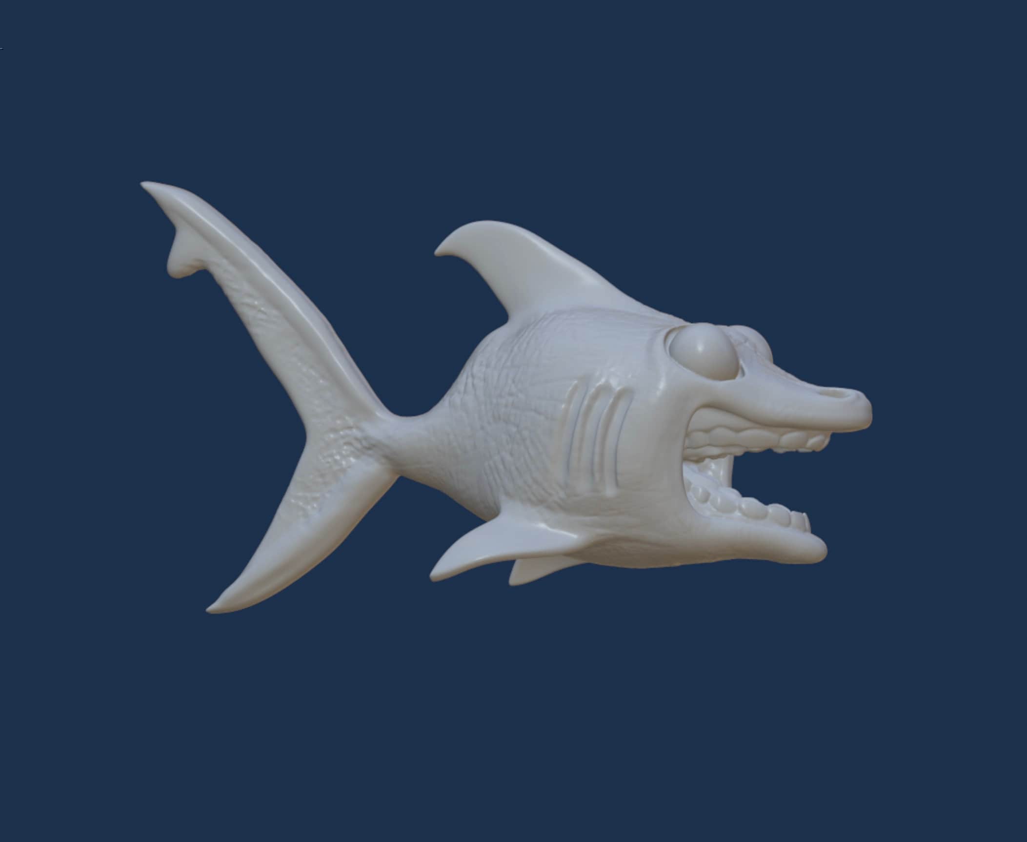 Shark STL Cartoon Shark With Dentures 3D STL Digital File - Etsy
