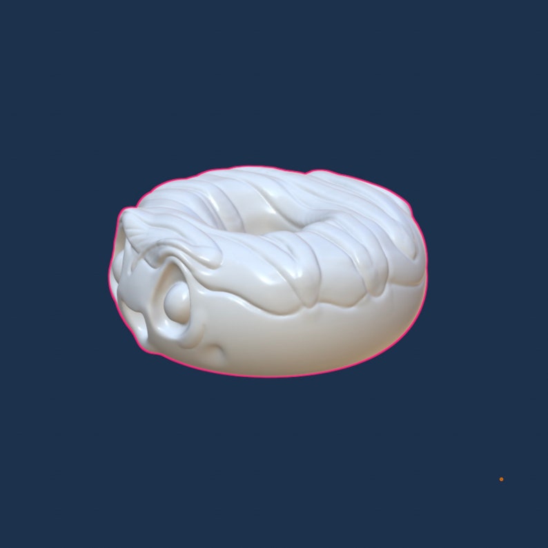 Cartoon Donut, STL File, 3D Digital File for 3D Printing, Cute Donut ...