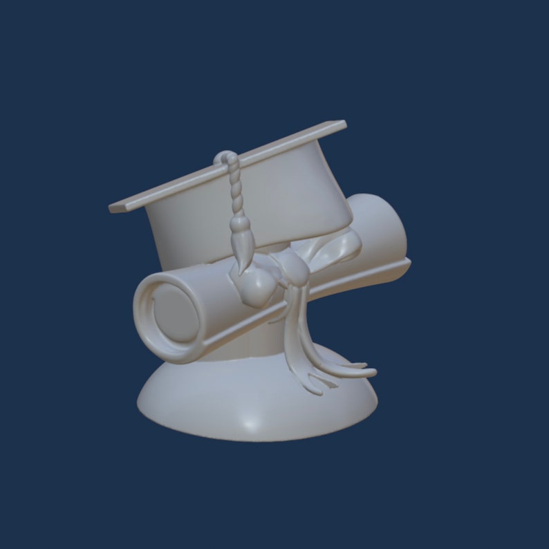 Cap and Diploma 3D Print File, Graduation Theme STL, 3D Digital File ...