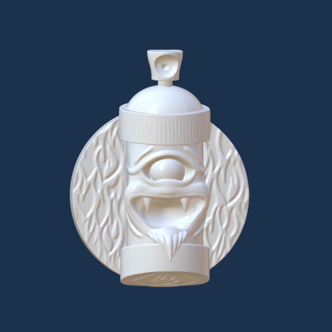 Graffiti Spray Can, STL File for 3D Printing, One-eyed Spray Can, Hot ...