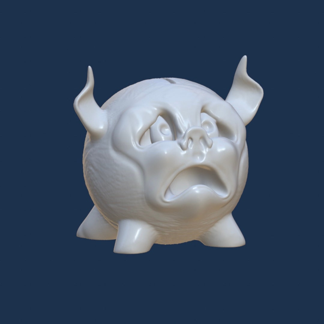 PIGGY BANK, Pig STL File for 3D Printing, Not Hollow, Original Design ...