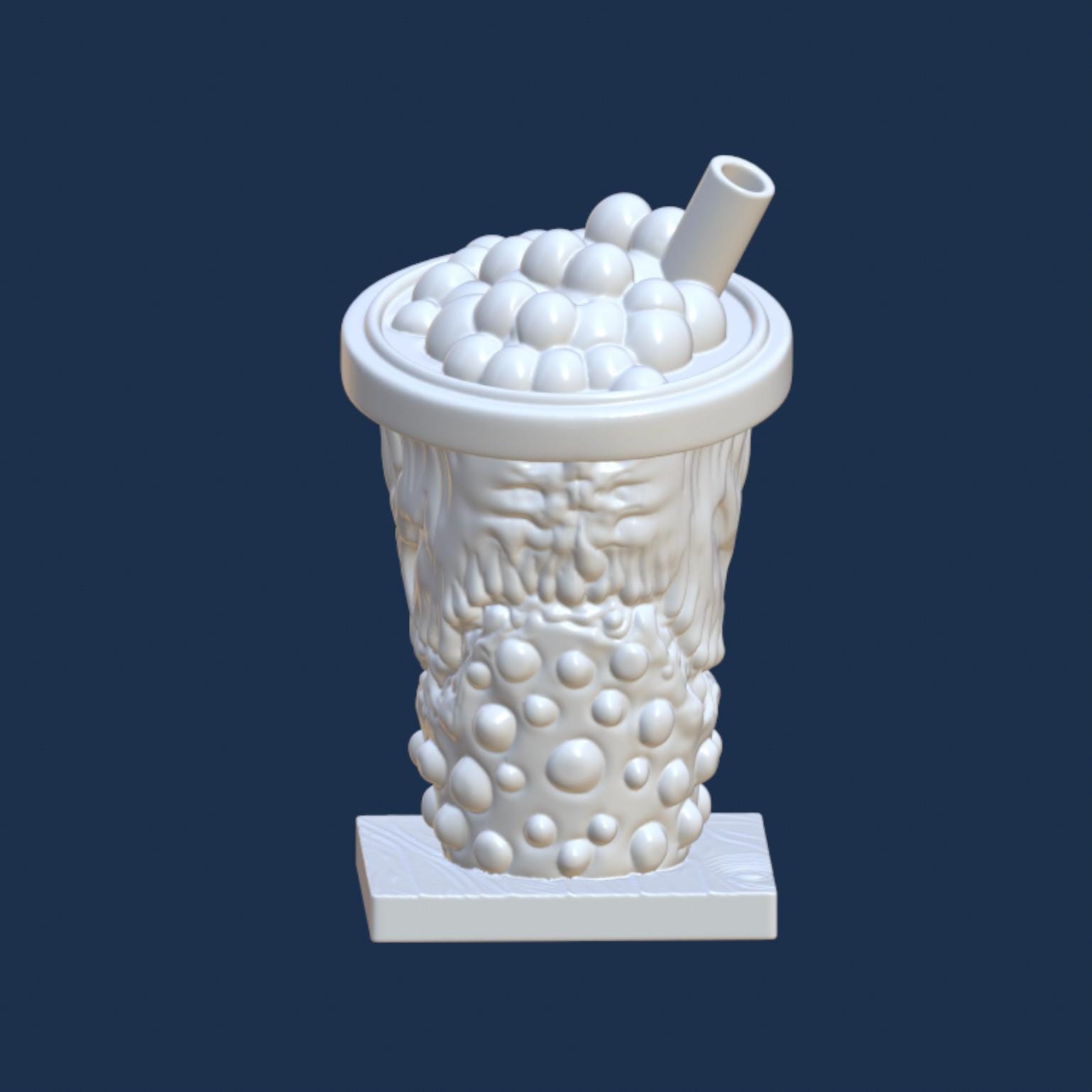 Boba Tea Creature STL, 3D Digital File for 3D Printing, Boba Tea, Boba ...