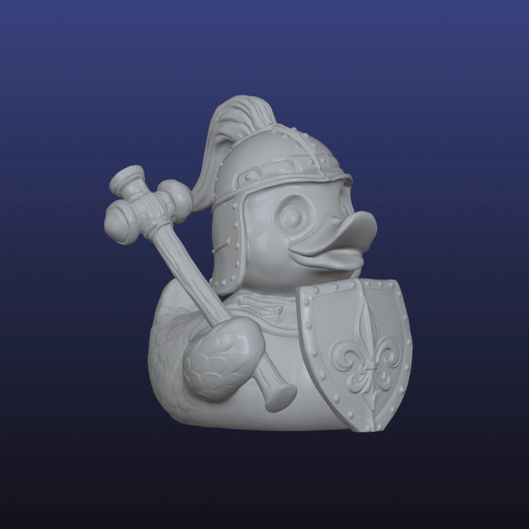 Medieval Warrior Rubber Duck STL, 3D Digital File for 3d Printing ...