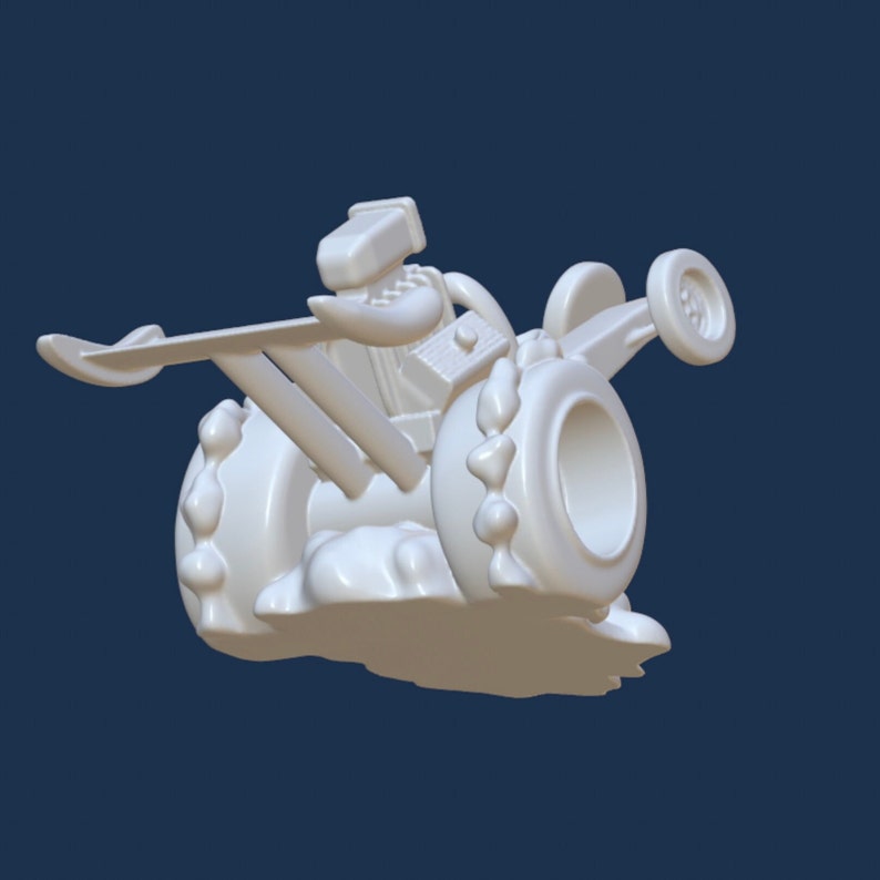 Dragster STL, Cartoon Dragster With V8 and Smoking Tires, 3D STL File ...