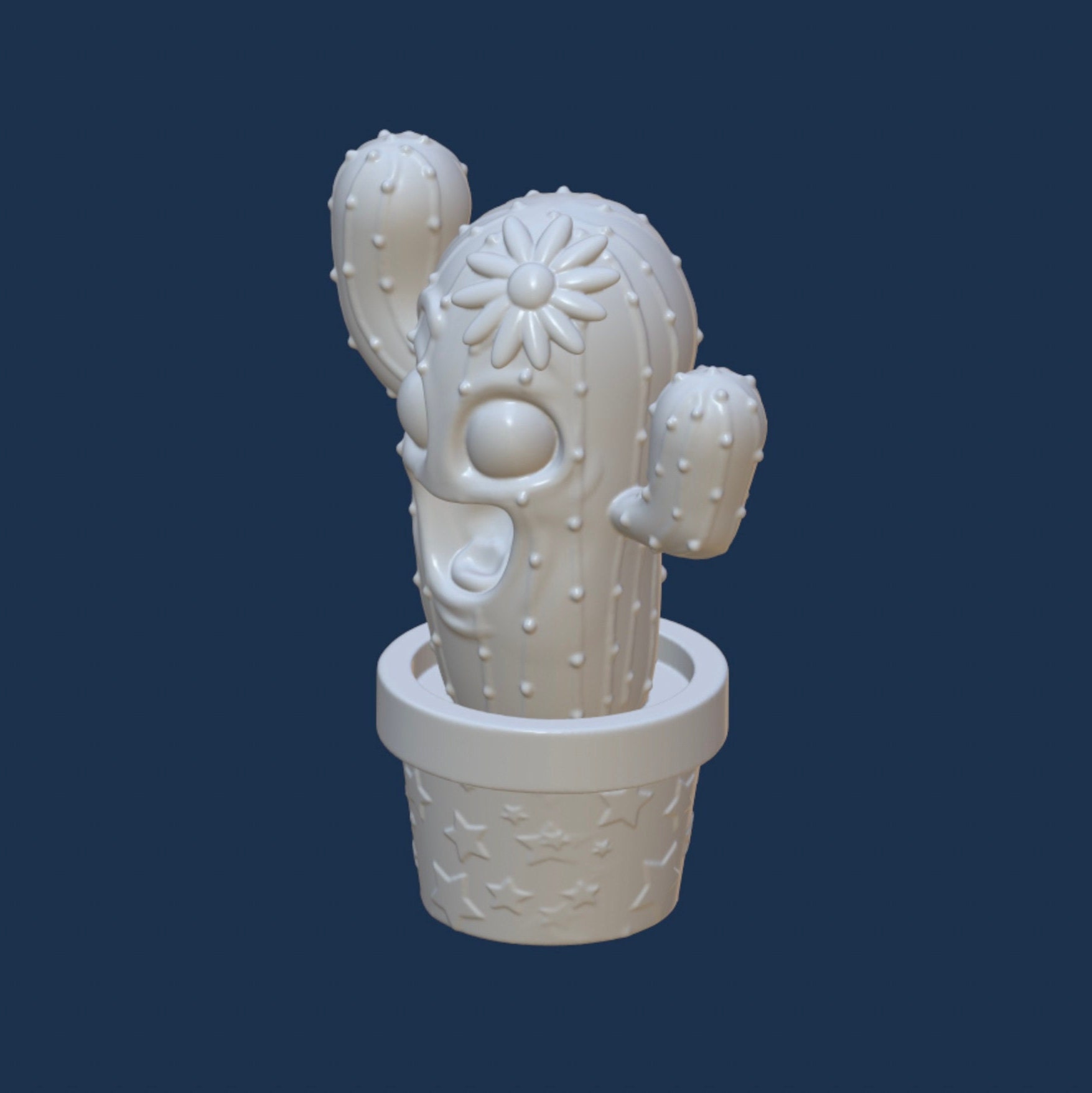 Cactus STL, Happy Cartoon Cactus, 3D STL Digital File for 3D Printing ...