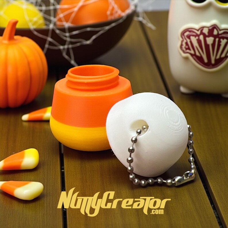 Cute Candy Corn Container Keychain – Secret Compartment Fall Accessory ...