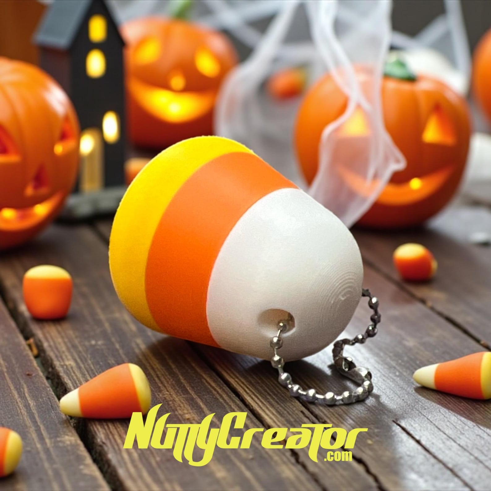 Cute Candy Corn Container Keychain – Secret Compartment Fall Accessory ...
