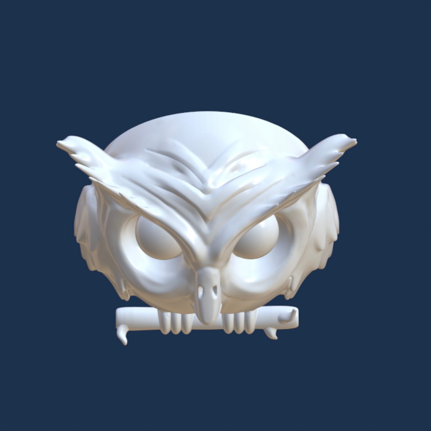 Cute Owl, STL File for 3D Printing, Chibi Owl With Flat Back, Owl, Hoot ...