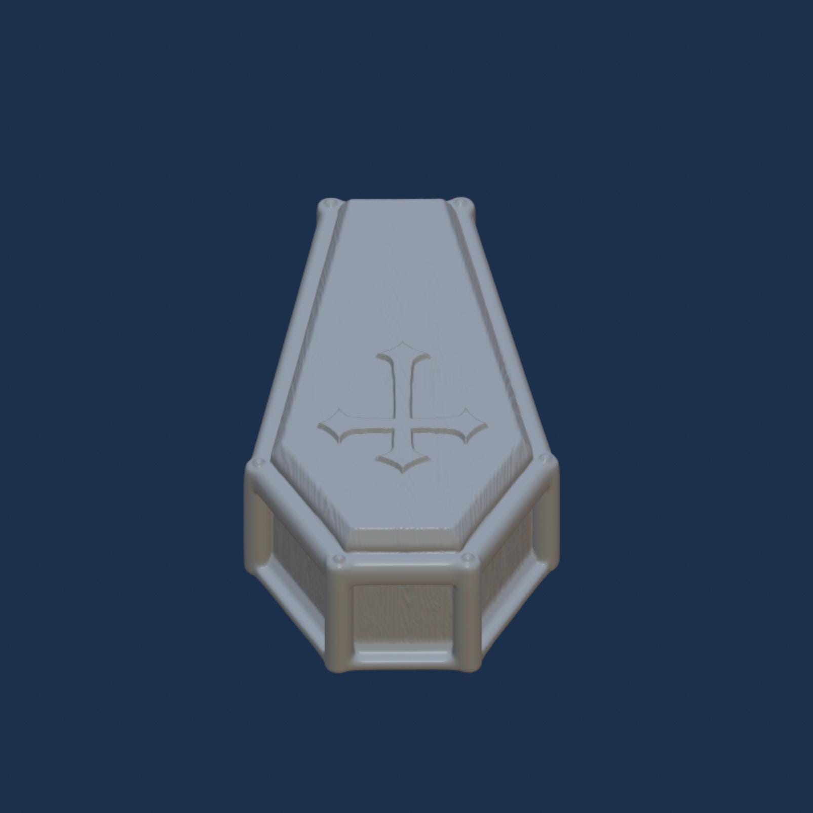 Coffin STL, Cross Design on Coffin, 3D STL Digital File for 3D Printing ...