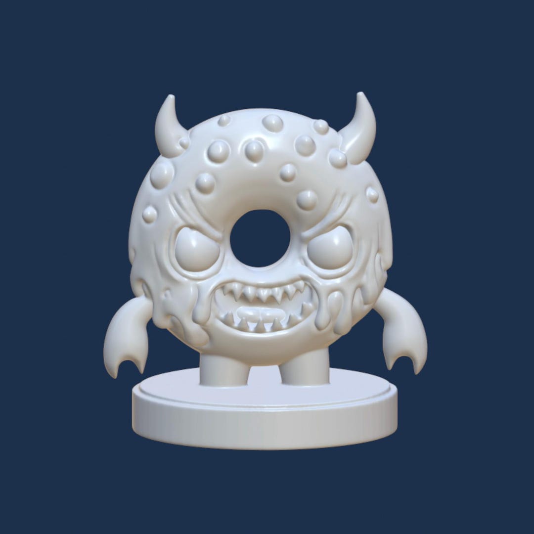 Devil Donut STL, 3D Digital File for 3D Printing, Donut, Demon, Cute ...