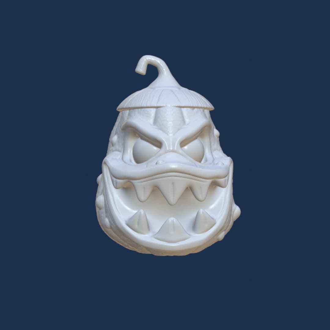 Ferocious Pumpkin STL, 3D Digital File for 3D Printing, Scary Pumpkin ...
